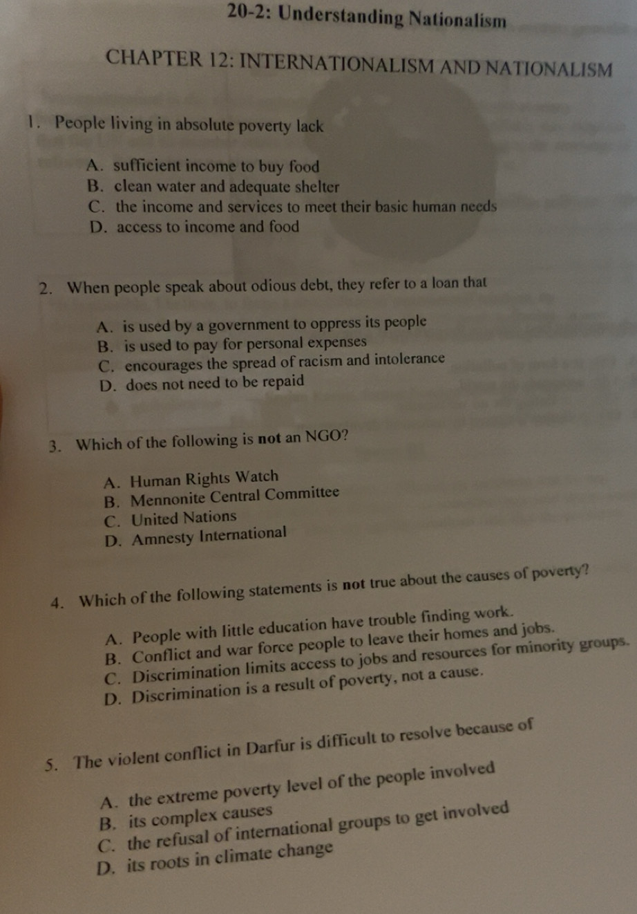 Solved: 20-2: Understanding Nationalism CHAPTER 12: INTERNATIONALISM ...
