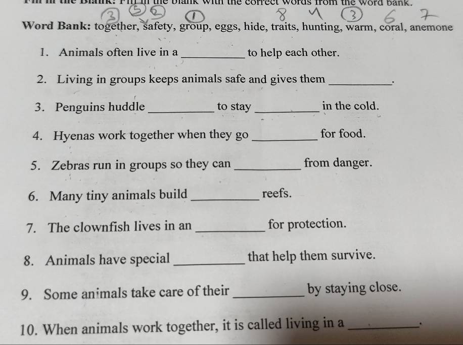 تم الحل:ll the Blaink: Fill in the blank with the correct words from ...