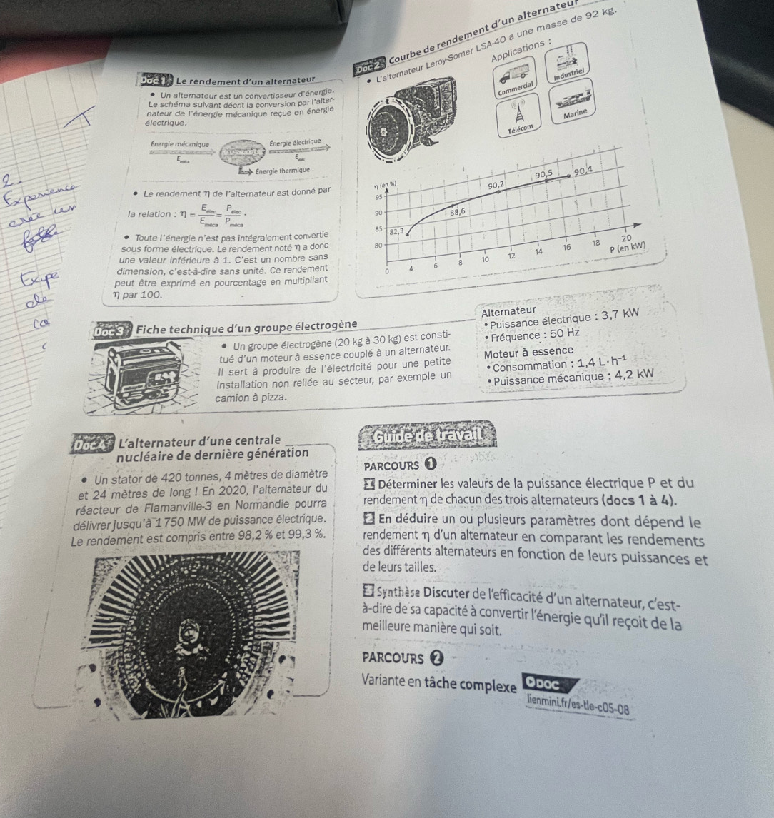 Résolu :Courbe de rendement d'un alternateu Applications : Doc Le ...