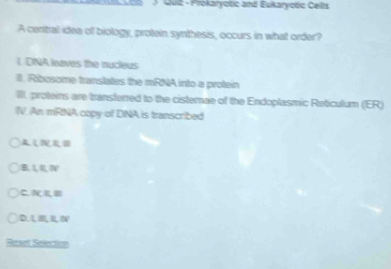 Solved: QuiE - Prokaryotic and Eukaryotic Cellis A cenitral idea of ...