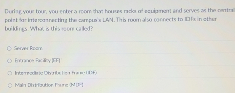 Solved: During your tour, you enter a room that houses racks of ...