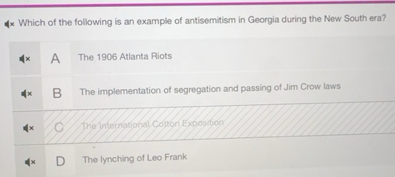 Solved: × Which of the following is an example of antisemitism in ...