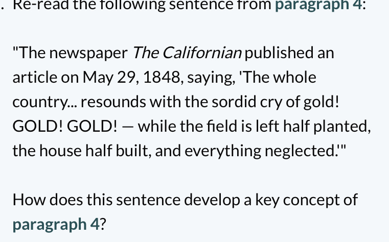 Solved: Re-read the following sentence from paragraph 4: "The newspaper ...