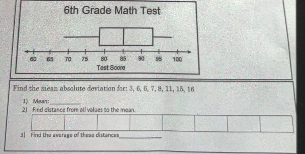Solved: Find the mean absolute deviation for: 3, 6, 6, 7, 8, 11, 15, 16 ...