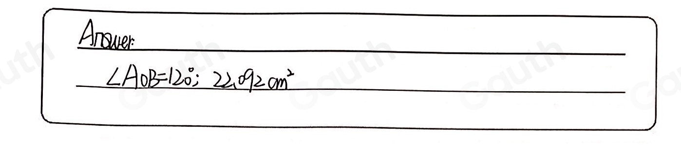 Solved: A The figure above shows a circle with centre at O and radius 6 ...