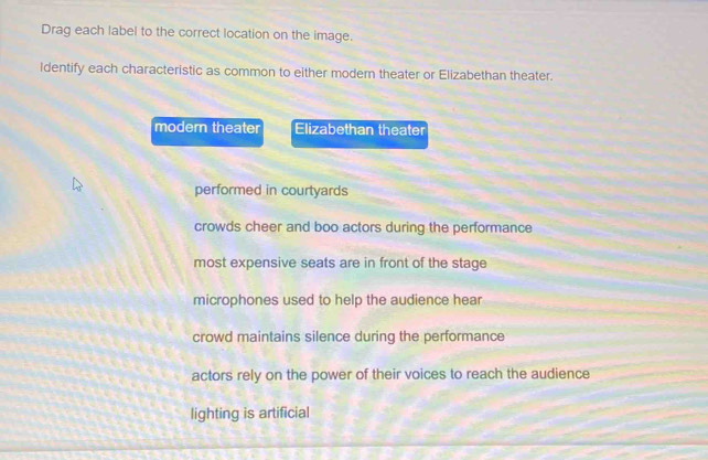 Solved: Drag each label to the correct location on the image. Identify each characteristic as ...