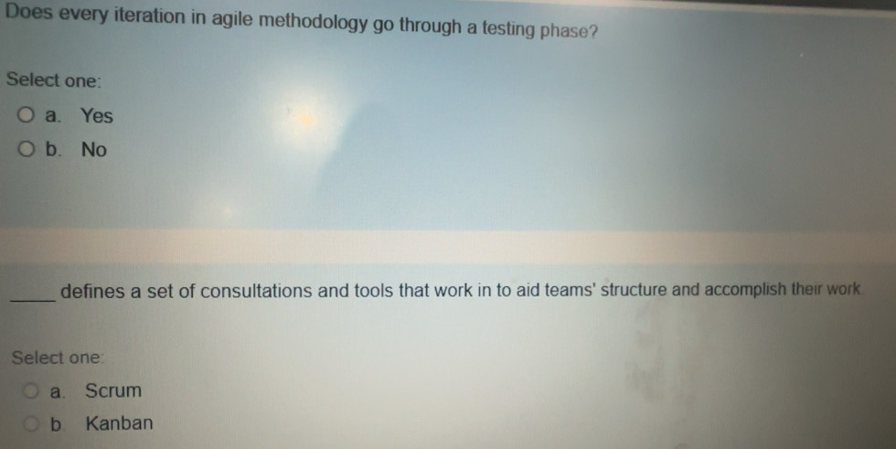 Solved: Does every iteration in agile methodology go through a testing ...