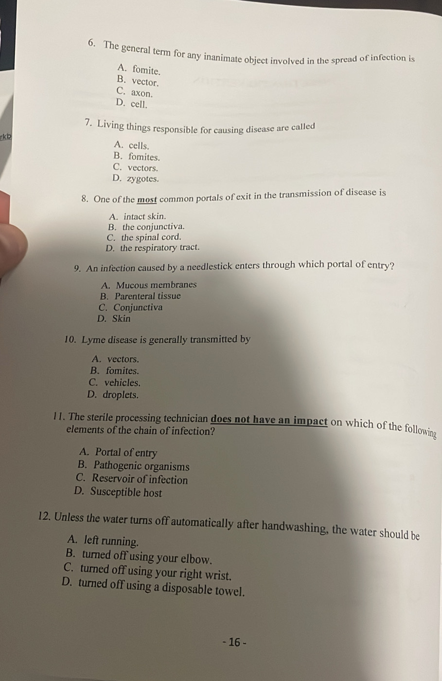 Solved: The general term for any inanimate object involved in the ...