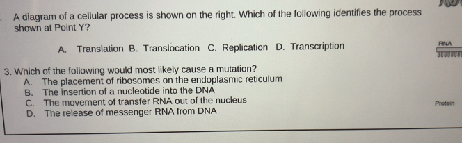 Solved: A diagram of a cellular process is shown on the right. Which of ...