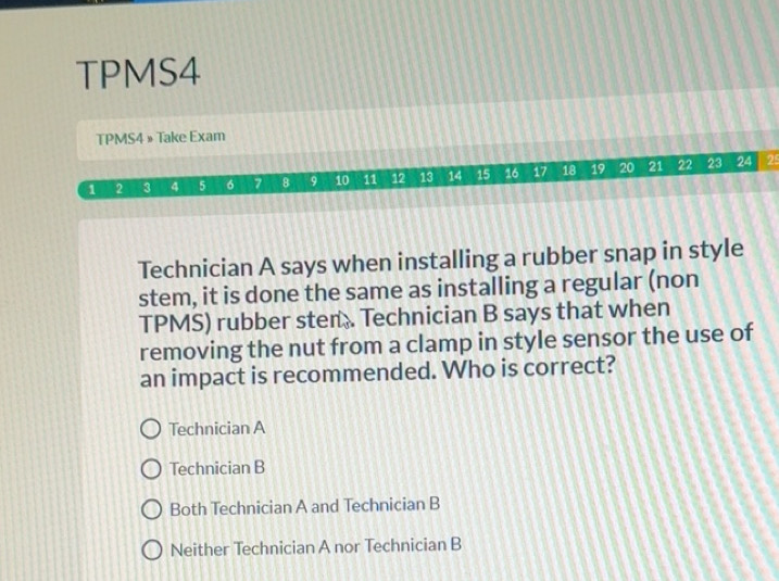 Solved: TPMS4 TPMS4 » Take Exam 1 2 3 4 5 6 B 9 10 11 12 13 14 15 16 17 ...