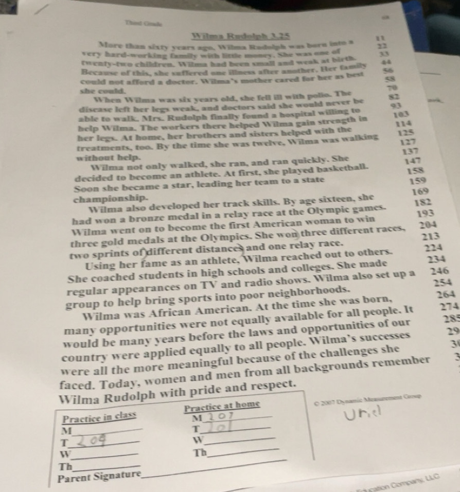 Solved: Tirt Gle Wilma Rudolph 3,25 More than sixty years ago, Wilma ...