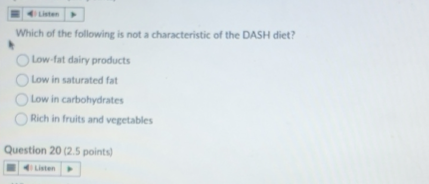 Solved: θ Listen Which of the following is not a characteristic of the ...