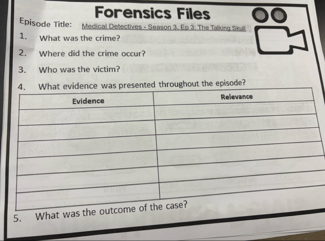 Solved: Forensics Files Episode Title: Medical Detectives - Season 3 ...
