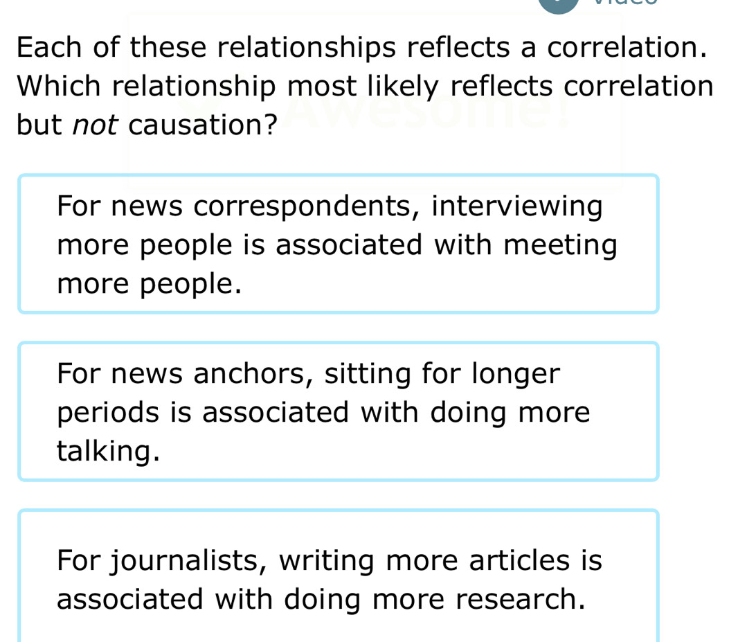 Solved: Each of these relationships reflects a correlation. Which ...