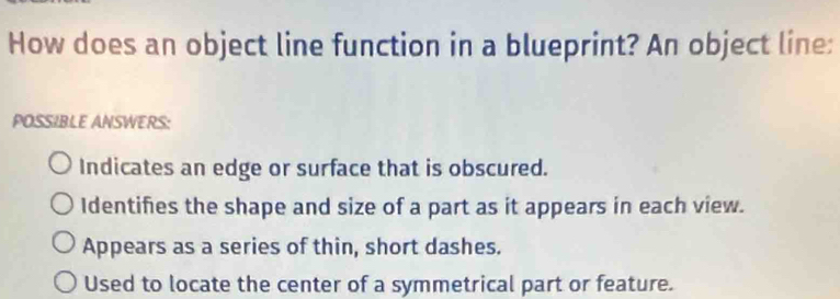 Solved: How does an object line function in a blueprint? An object line ...