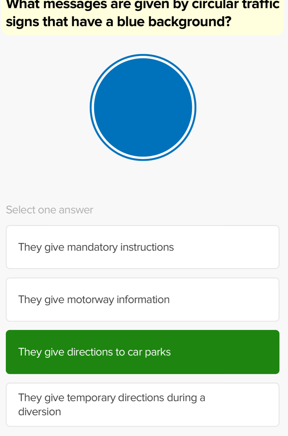 Solved: What messages are given by circular traffic signs that have a ...