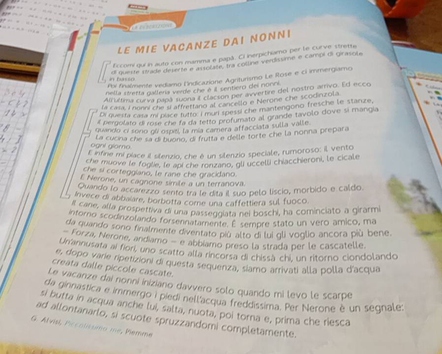 Risolto:Cà dV scaizione LE MIE VACANZE DAI NONNI Eccomi qui in auto con ...