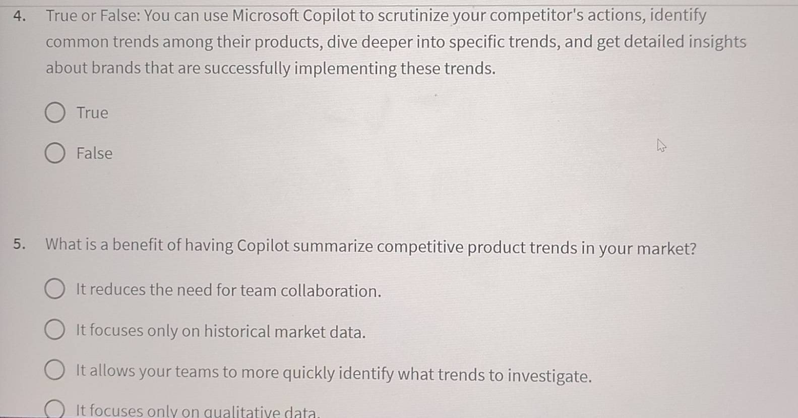 Solved: True or False: You can use Microsoft Copilot to scrutinize your ...