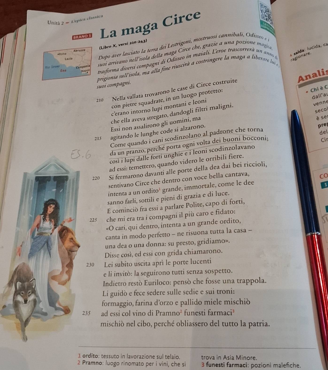 Risolto:Unità 2 ~ L'epica classica La maga Circe Dopo aver lasci terr i ...