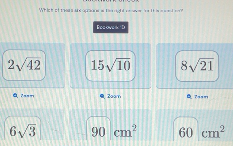 Solved: Which of these six options is the right answer for this ...
