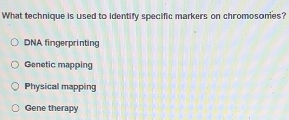 Solved: What technique is used to identify specific markers on ...