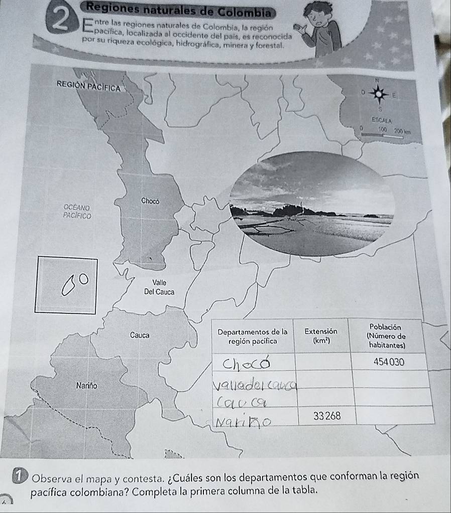 Resuelto:Regiones naturales de Colombia L ntre las regiones naturales ...