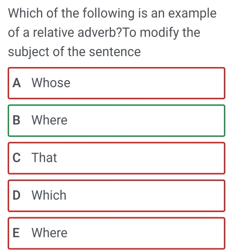 Telah dijawab:Which of the following is an example of a relative adverb ...