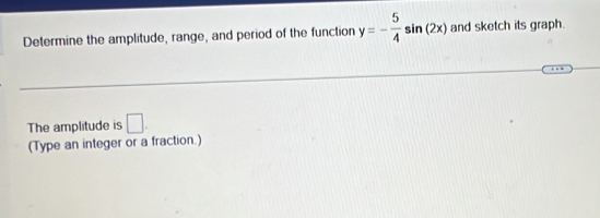 Solved: Determine the amplitude, range, and period of the function y ...