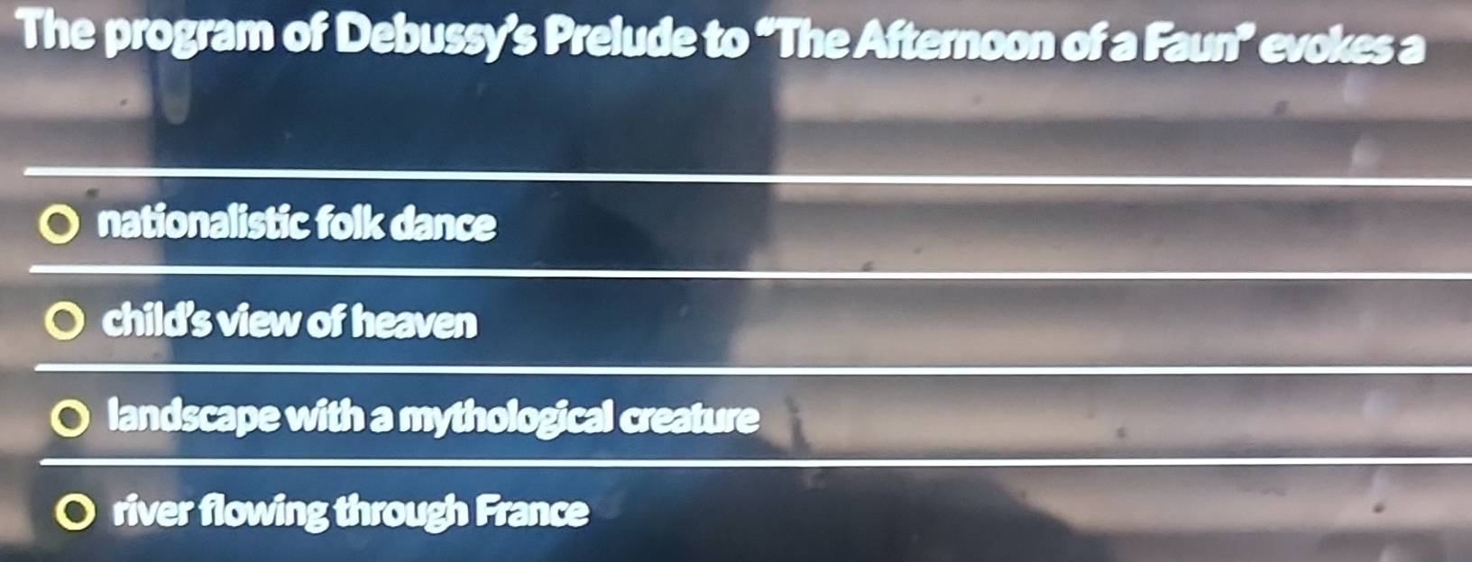 Solved: The program of Debussy’s Prelude to “The Afternoon of a Faun ...