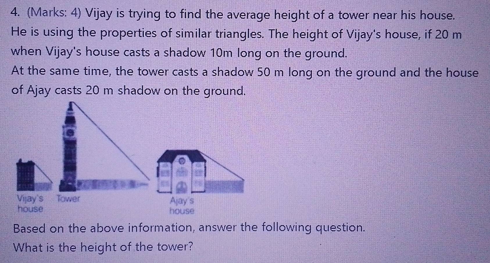 Solved: (Marks: 4) Vijay is trying to find the average height of a ...