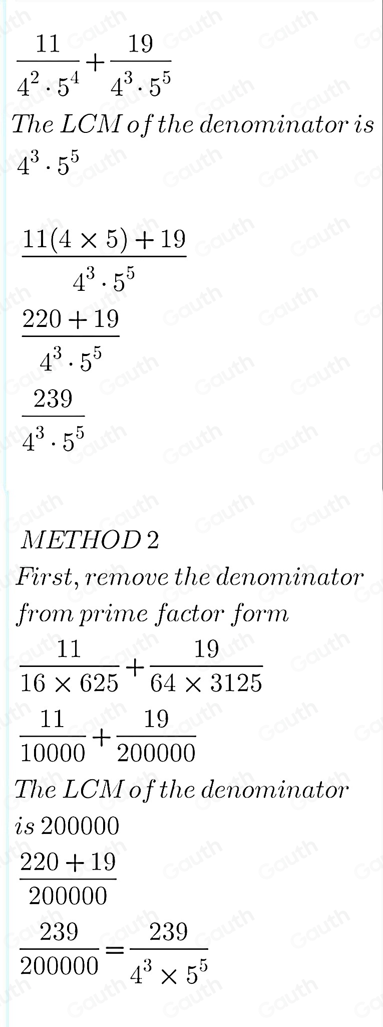 Solved: Evaluate the following expression. Leave the denominator in ...