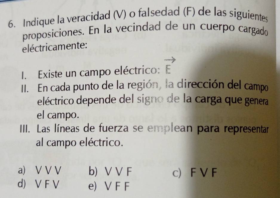 Resuelto:Indique la veracidad (V) o falsedad (F) de las siguientes ...