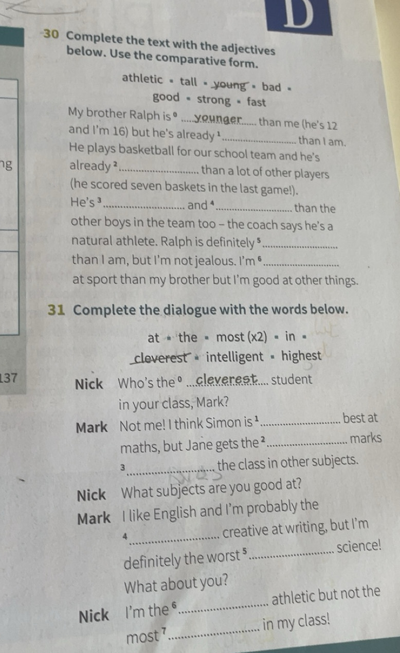 Risolto:Complete the text with the adjectives below. Use the ...