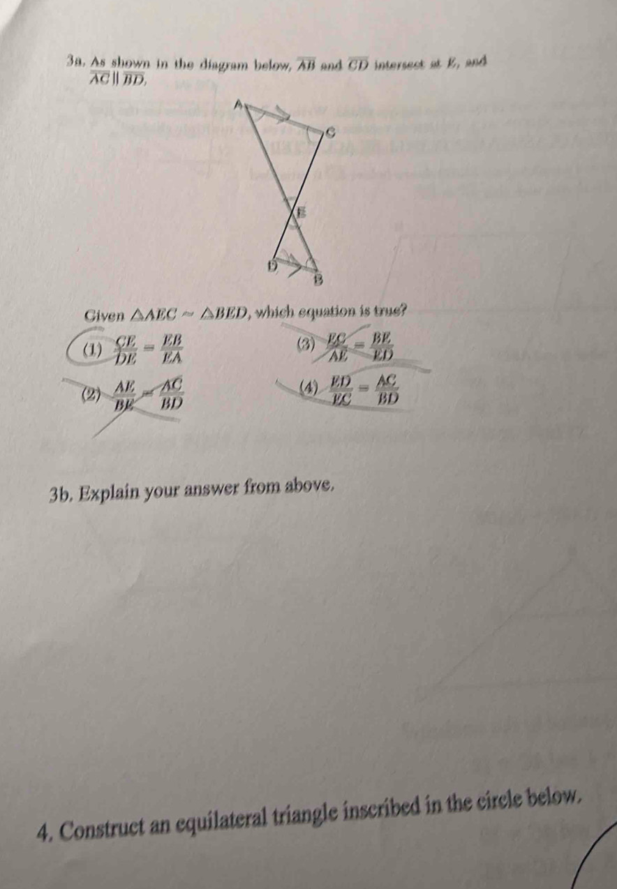 Solved: As shown in the diagram below, overline AB and overline CD ...