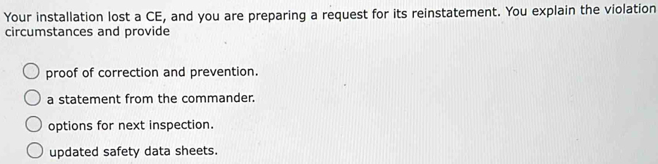 Solved: Your installation lost a CE, and you are preparing a request ...