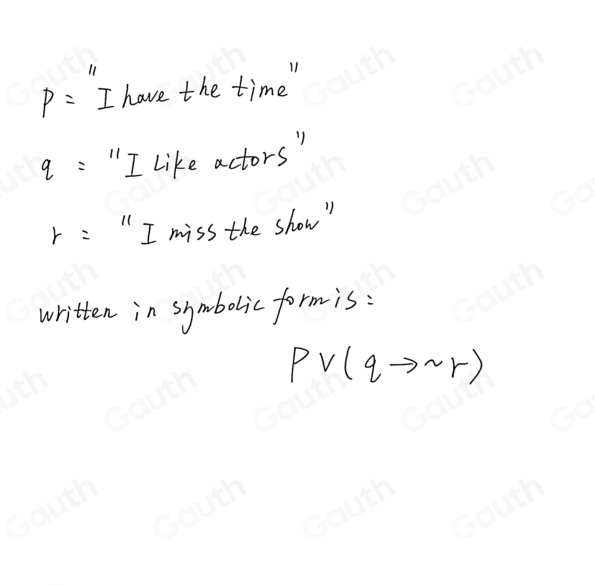 Solved: Write the compound statement in symbolic form. Let letters ...