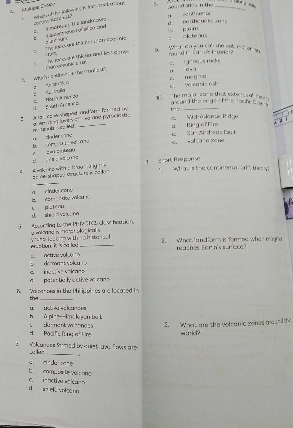 Solved: A. Multiple Choice 1. Which of the following is incorrect about ...