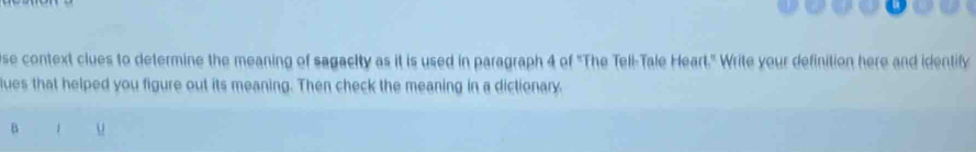 Solved: se context clues to determine the meaning of sagacity as it is ...