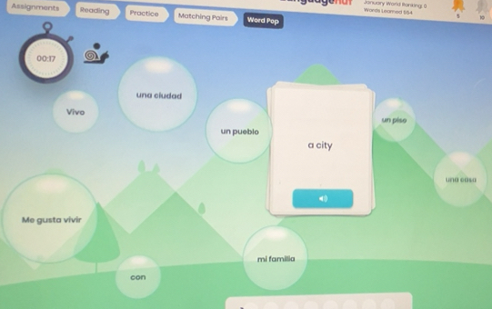 Gelöst:Words Leared $54 January World Rtanking: 0 Assignments Reading ...