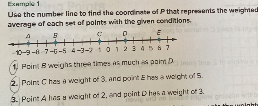 Solved: Example 1 Use the number line to find the coordinate of P that ...