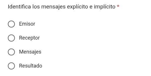Resuelto:Identifica los mensajes explícito e implícito * Emisor ...