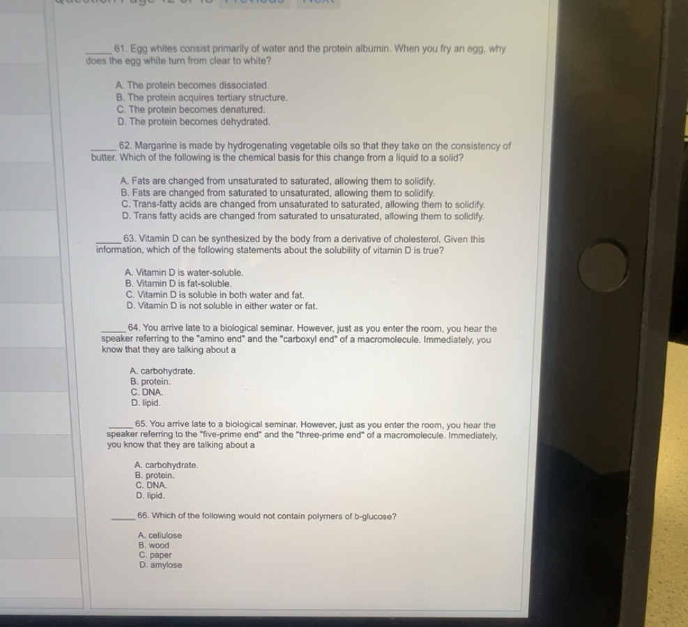 Solved: Egg whites consist primarily of water and the protein albumin ...