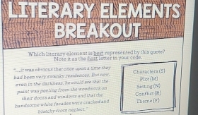 Solved: EVR elements EAKOUT Which literary element is best represented ...