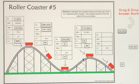 Solved: Roller Coaster #5 Drag & Drop Divactions: Calculate the ...