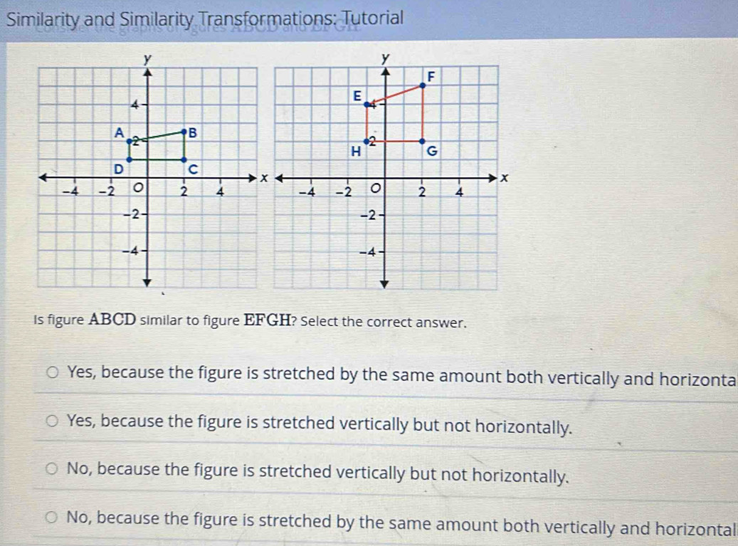 Solved: Similarity and Similarity Transformations: Tutorial Is figure ...
