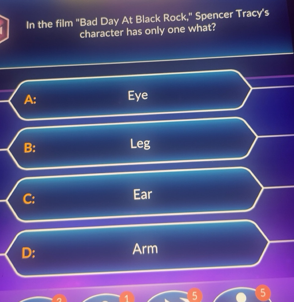 Solved: In the film "Bad Day At Black Rock," Spencer Tracy's character ...