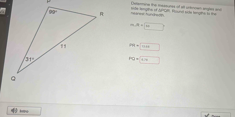 Solved: Determine the measures of all unknown angles and side lengths ...