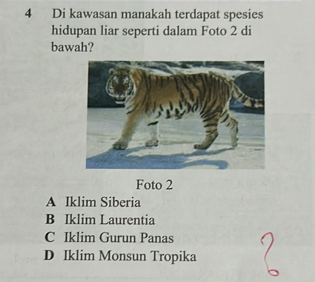 Selesai:Di kawasan manakah terdapat spesies hidupan liar seperti dalam ...