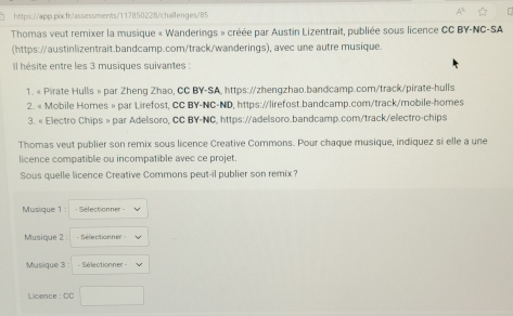 Résolu :Thomas veut remixer la musique « Wanderings » créée par Austin ...