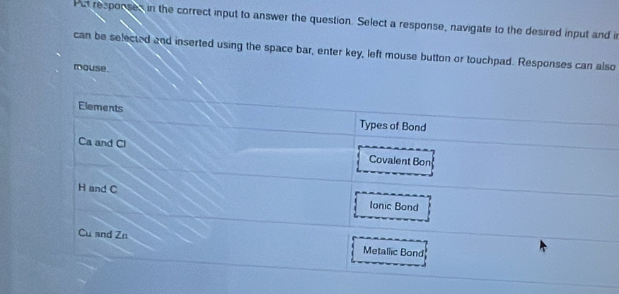 Solved Put Responses In The Correct Input To Answer The Question